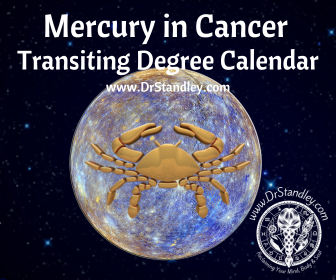 Mercury in Cancer Transiting Degrees Calendar from June 17, 2024 until ...